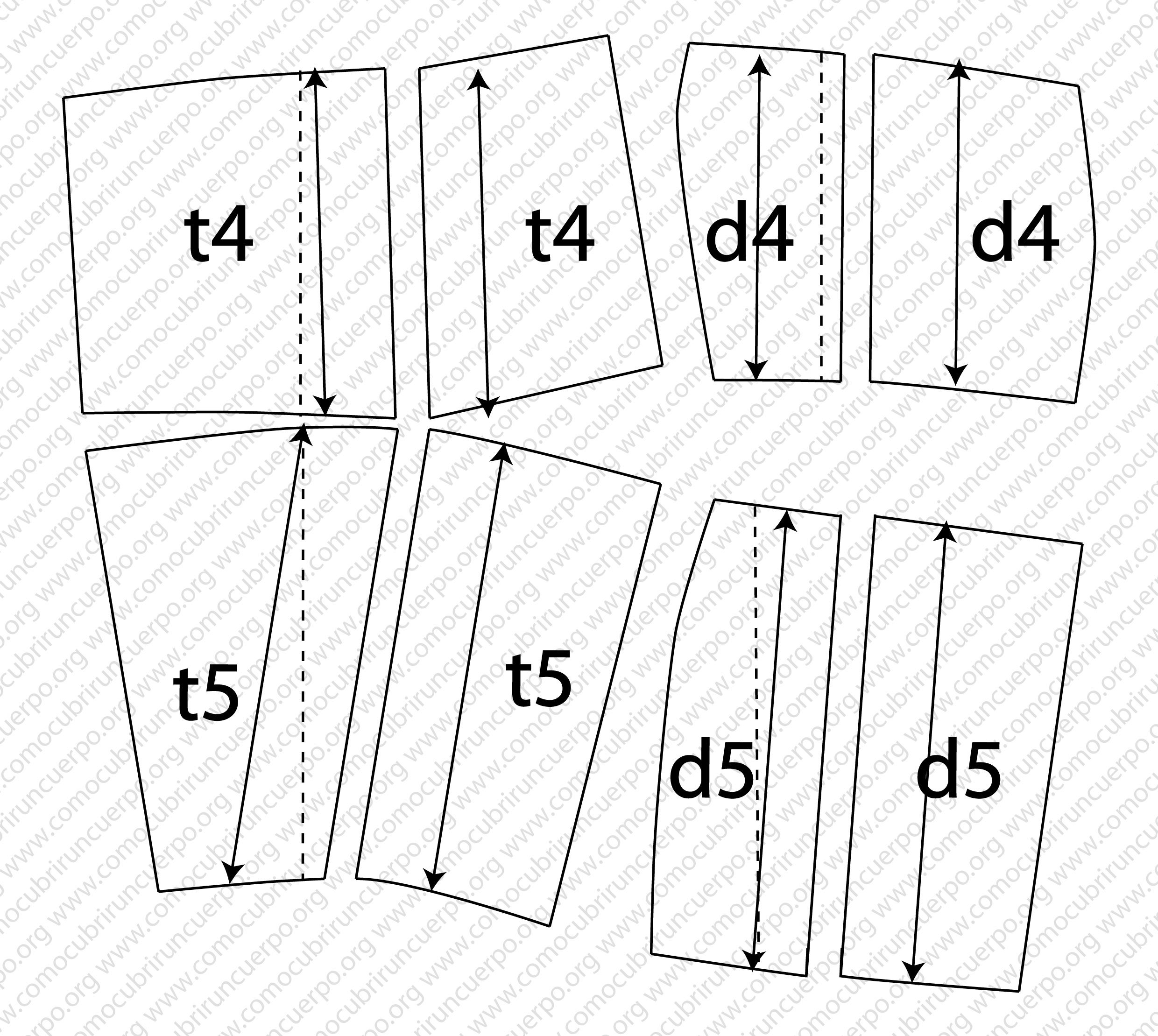 Patrón base de la polaina